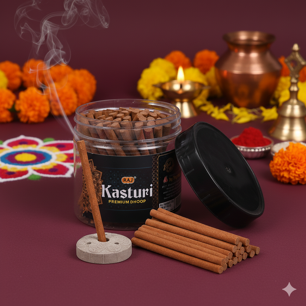 Kasturi Dhoop Jar – Raj Fragrance